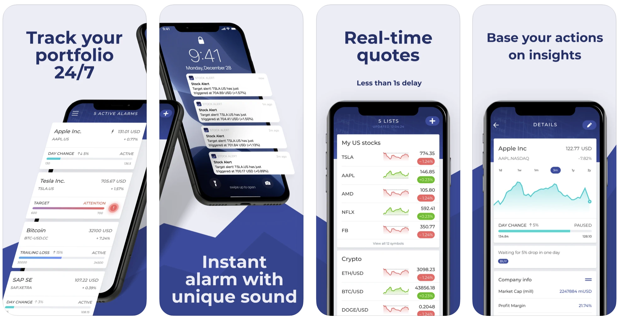 Stock Alert – Track your portfolio of stocks and crypto (iOS app)